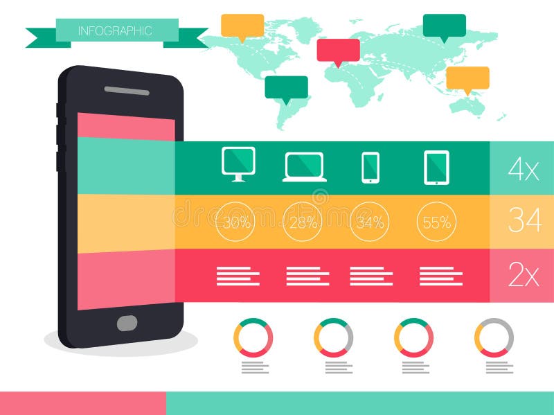 Smart Phone and Smart Devices Info Graphics. Stock Vector ...