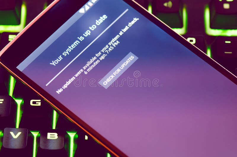 Smart Phone with Software Update Check Stock Image - Image of closeup ...