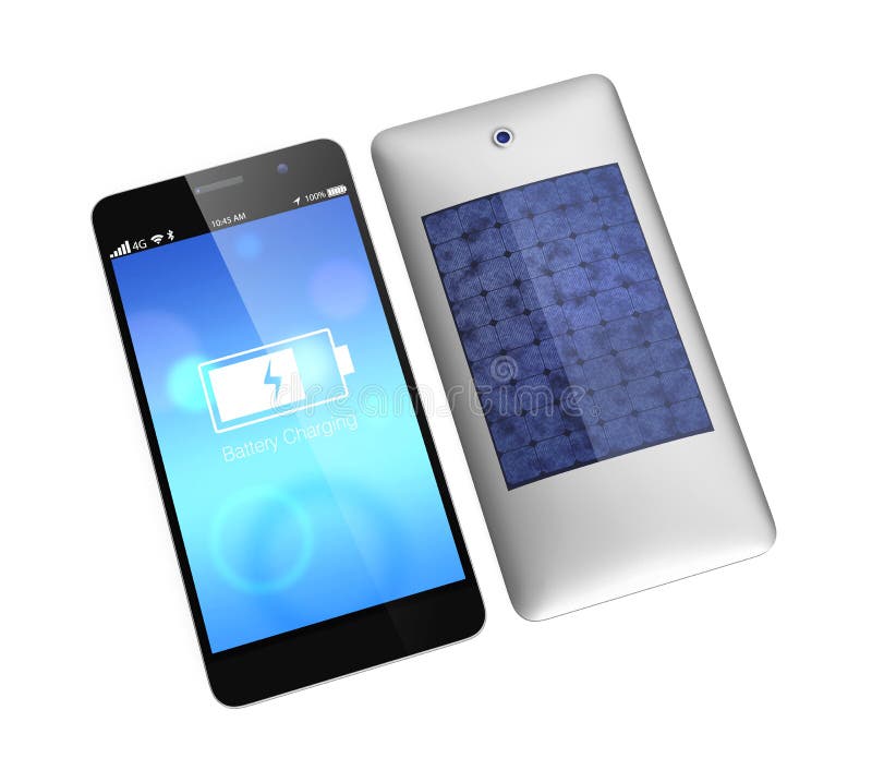 Smart Phone and Solar Panel Built-in Rear Cover Stock Illustration ...