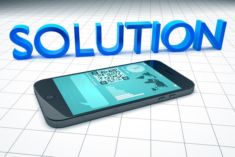 Smart phone solution stock illustration. Illustration of contact - 29608448