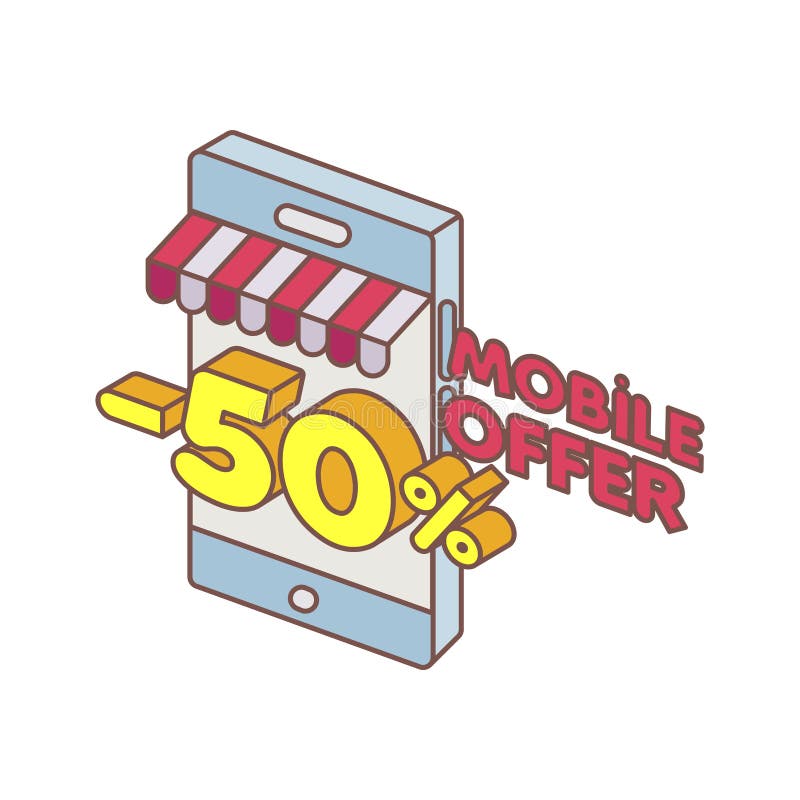 Smart Phone Special Offer on Line Stock Illustration - Illustration of ...