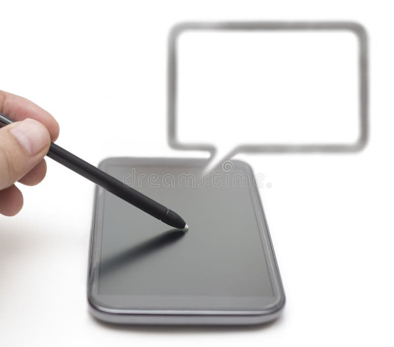 Smart Phone and Speech Bubble Stock Image - Image of bubble, electrical ...