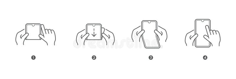 Smart Phone Tablet with Foldable Screen. Step by Step Folding Unfolding ...