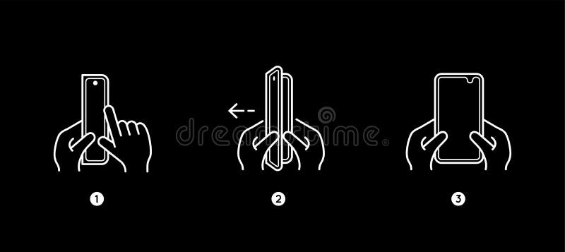 Smart Phone Tablet with Foldable Screen. Step by Step Folding Unfolding ...