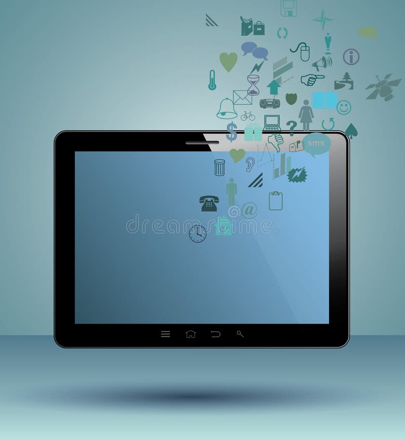 Smart Phone and Tablet with Media Application Stock Vector ...