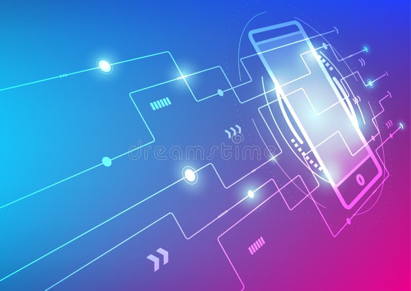 Smart Phone Technology Background, Vector Illustration. Stock Vector ...