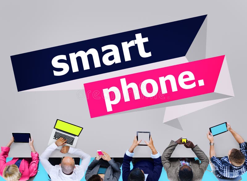 Smart Phone Telecommunication Connection Communication Concept Stock ...