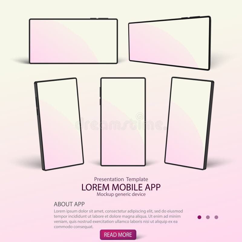 Smart Phone Template Presentation of Interface. Vector Stock Vector ...