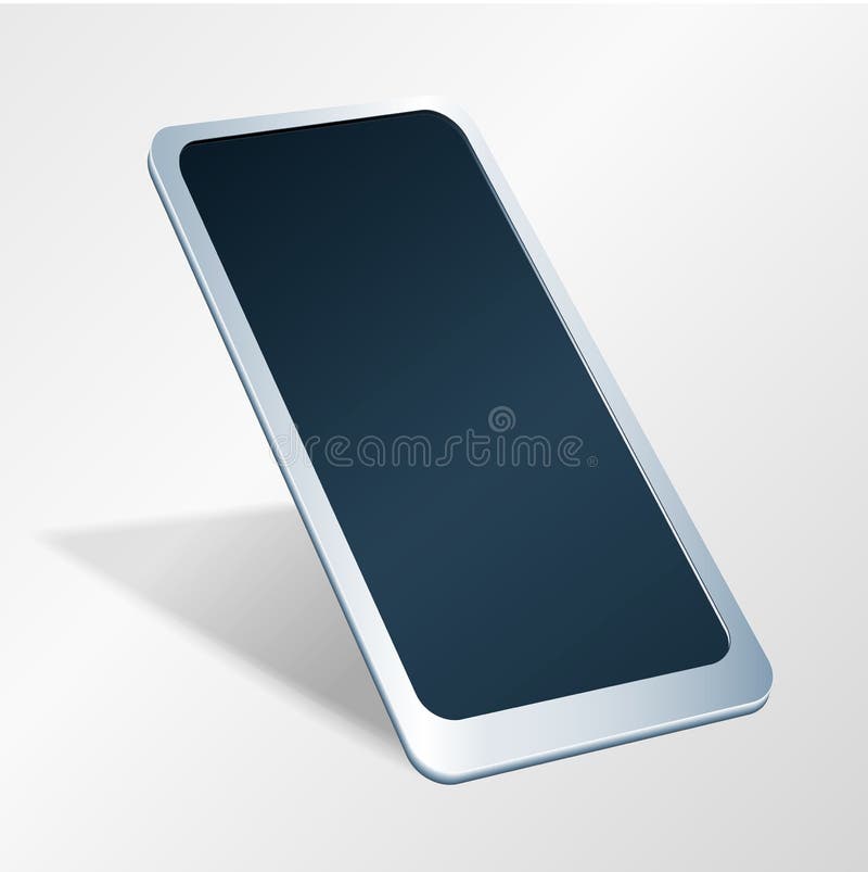 Smart Phone with Touch Screen. Perspective Look. Vector Image. Stock ...