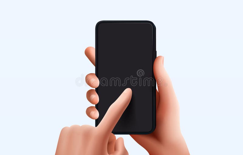 Smart Phone Using, Hand Hold Gadget Electronic. Vector Illustration ...