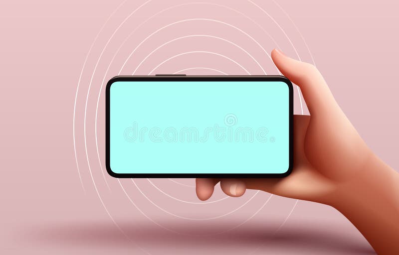 Smart Phone Using, Hand Hold Gadget Electronic. Vector Stock Vector ...