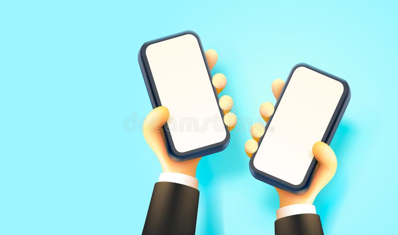 Smart Phone Using, Hand Hold Gadget Electronic. Vector Stock Vector ...