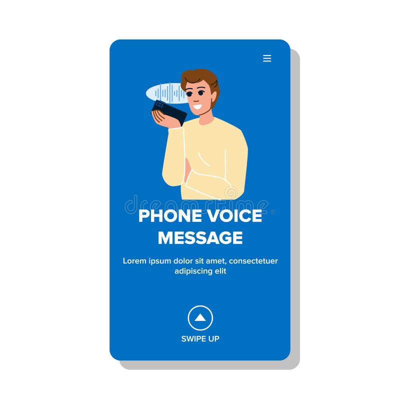 Smart Phone Voice Message Vector Stock Illustration - Illustration of ...