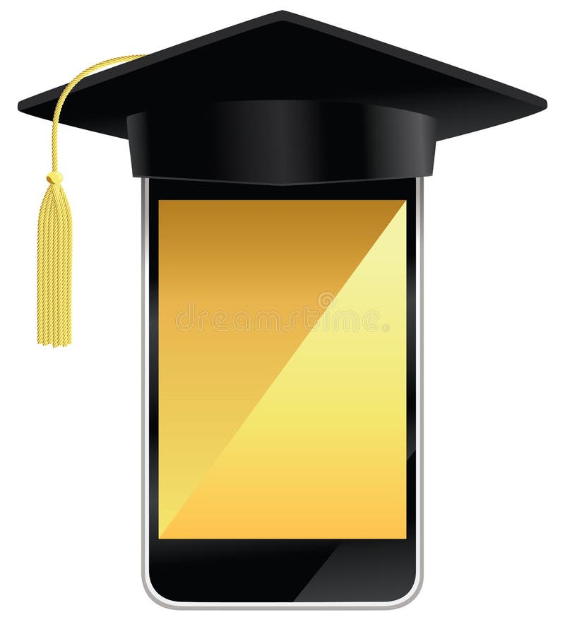 Smart phone stock vector. Illustration of graduate, achievement - 35663887