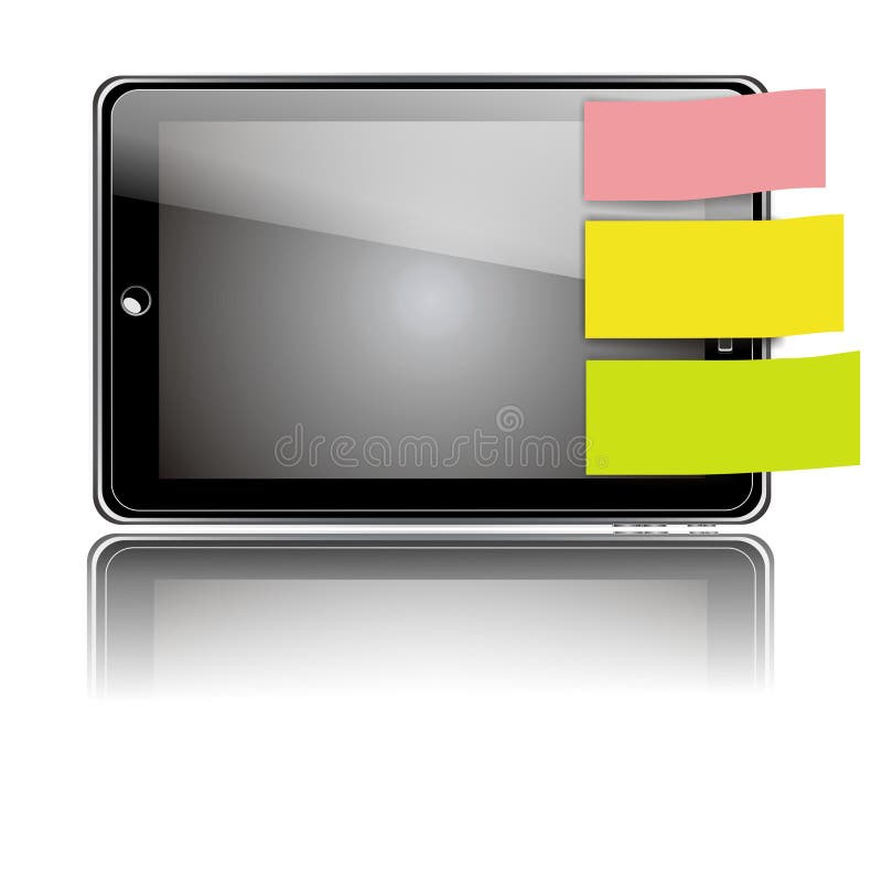 Smart Phone with Yellow Label Stock Illustration - Illustration of ...