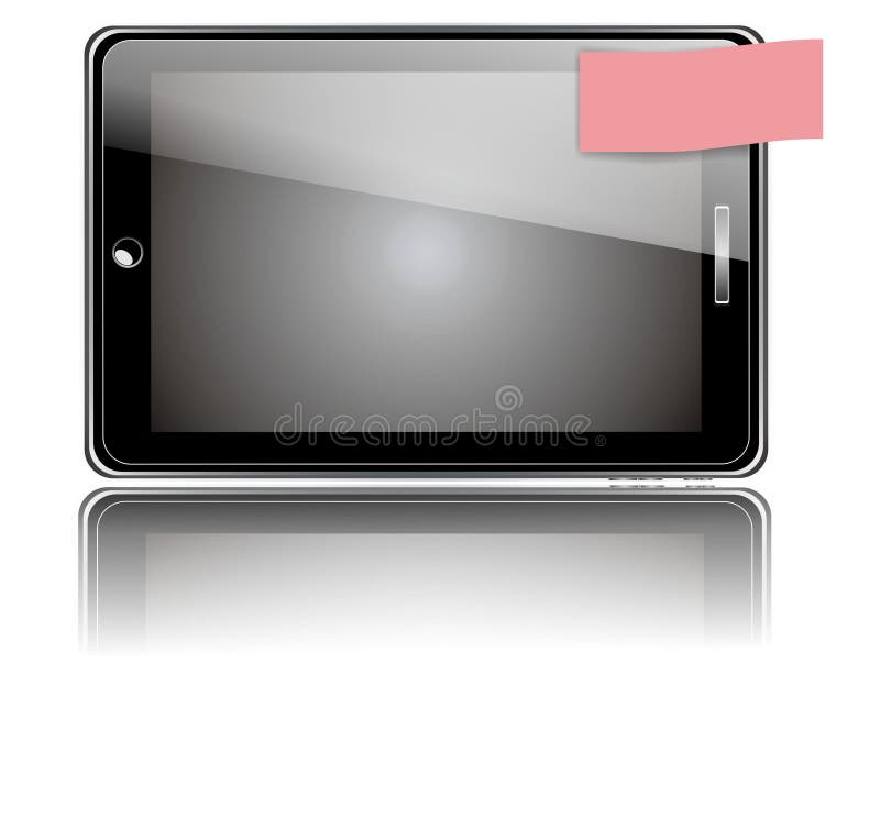 Smart Phone with Yellow Label Stock Illustration - Illustration of ...