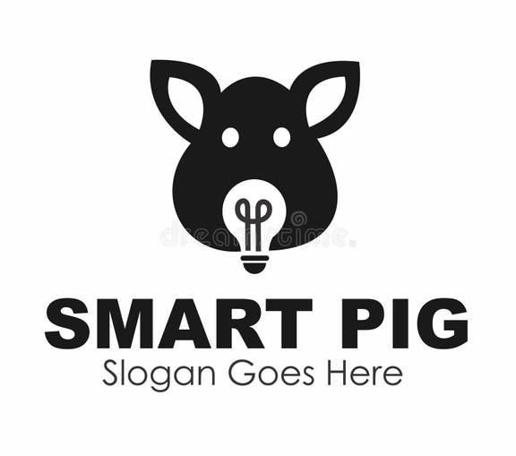 Smart Pig Logo Design Concept Stock Vector - Illustration of nature ...