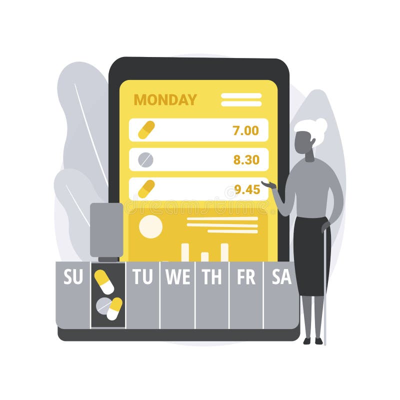 Smart Pill Boxes Abstract Concept Vector Illustration. Stock Vector ...