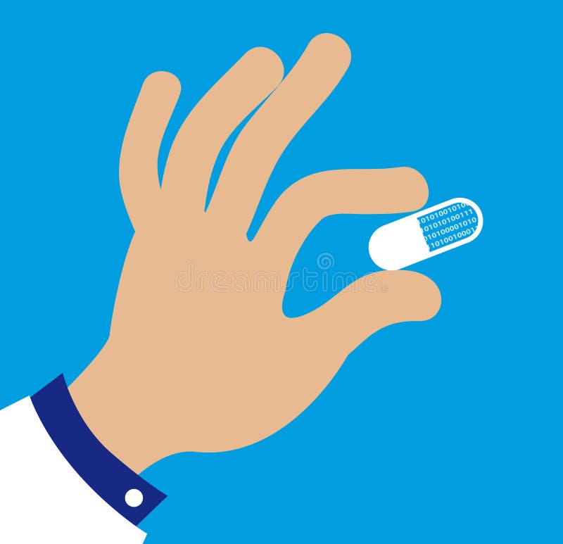 Smart pill stock vector. Illustration of clinical, drug - 94038397