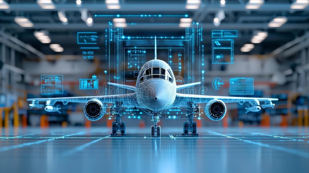 The Smart Pilot: AI-Powered Planes Soaring in the Air, Stock. Stock ...