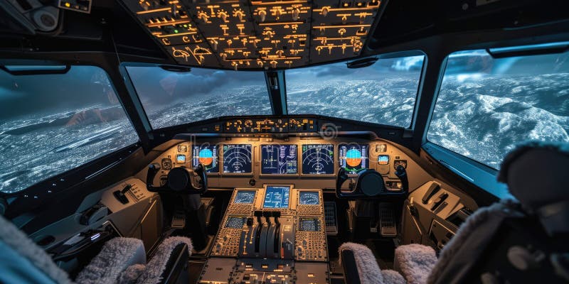 Smart Pilot Training and Looking at Control Panel in Simulated Flight ...