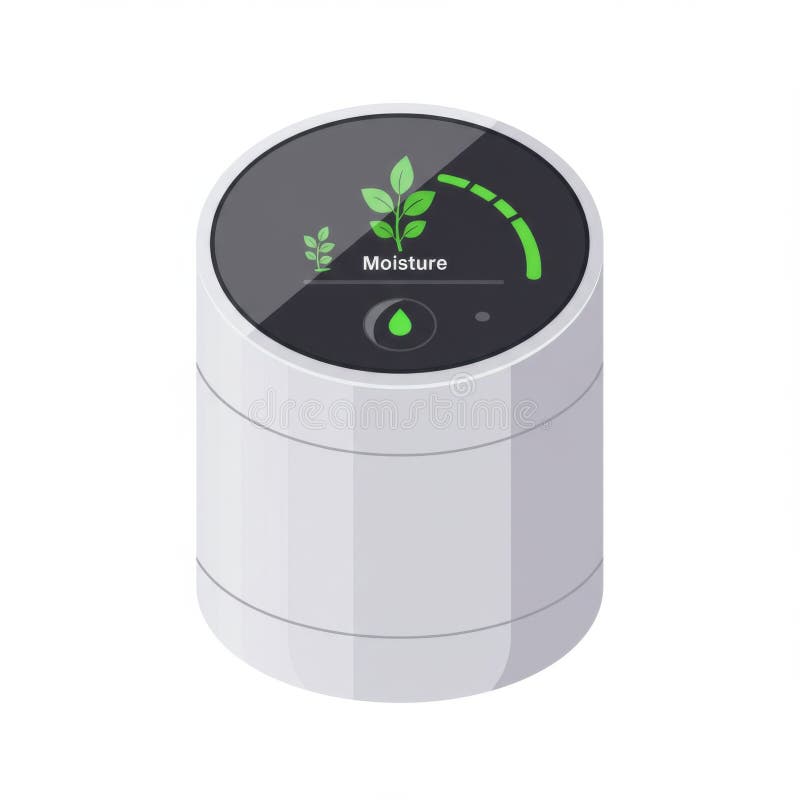Smart Plant Sensor Device: Isometric Illustration Stock Illustration ...