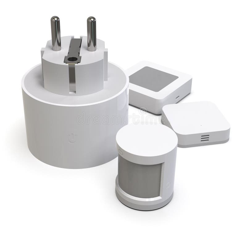Smart plug device stock image. Image of industry, rendering - 240143955
