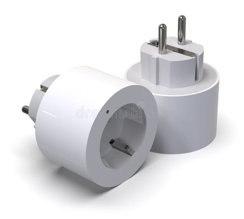 Smart plug device stock image. Image of isolated, electricity - 240143959