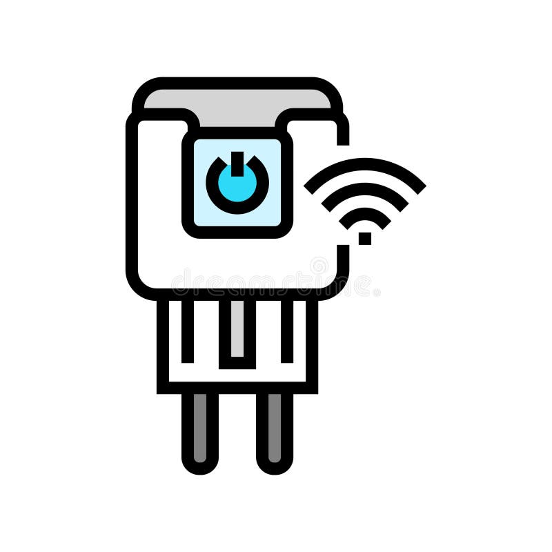 Smart Plug Home Color Icon Vector Illustration Stock Illustration ...
