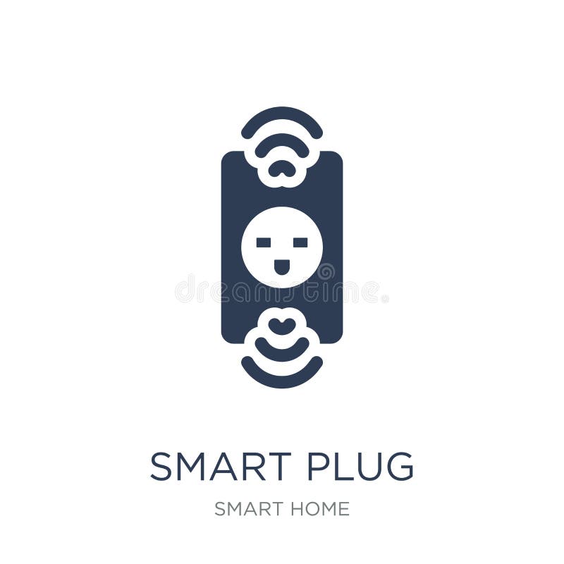 Smart Plug Icon. Trendy Flat Vector Smart Plug Icon on White Background ...