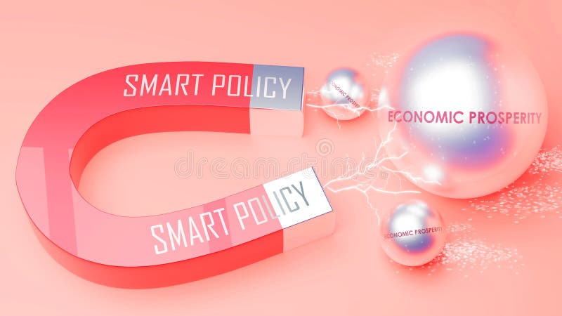 Smart Policy that Attracts Economic Prosperity Stock Illustration ...