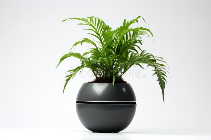 Smart Pot Connected To a Smartphone App, Displaying Data Stock ...