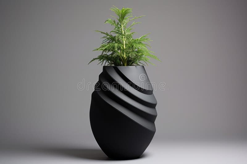 Smart Pot in a Minimalist, Modern Interior Design Stock Illustration ...