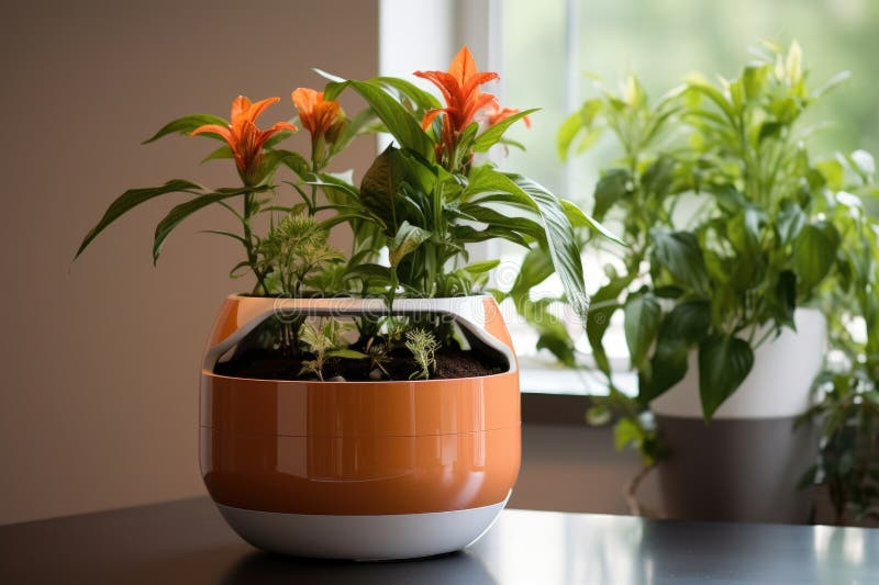 Smart Pots Built-in Water Reservoir and Self-watering Feature Stock ...