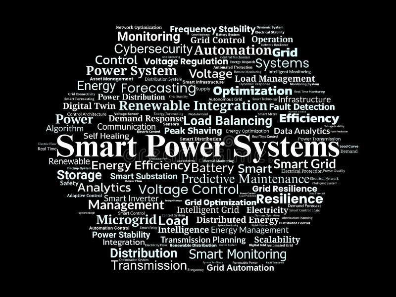 Smart Power Systems Word Cloud. Essential Keywords for Grid Automation ...
