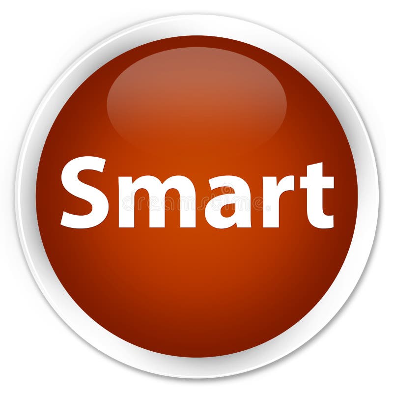 Smart Premium Brown Round Button Stock Illustration - Illustration of ...