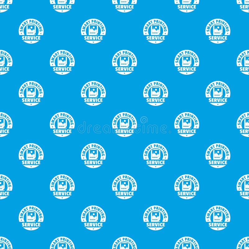 Smart Printing Service Pattern Vector Seamless Blue Stock Vector ...