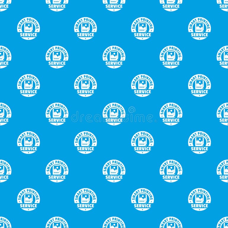 Smart Printing Service Pattern Vector Seamless Blue Stock Vector ...