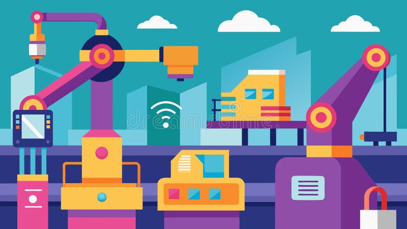 Smart Production a Snapshot of a Production Floor with a Mix of ...