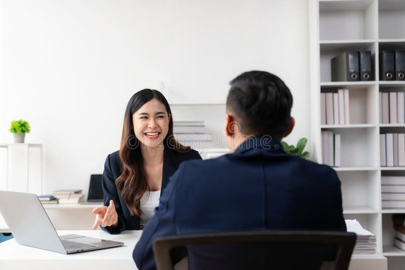 Smart and Professional Male Manager Working with His Female Assistant ...