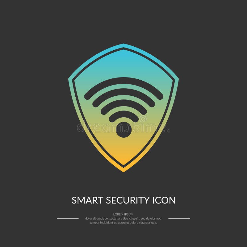 Smart Protection Connection the Icon. Stock Vector - Illustration of ...