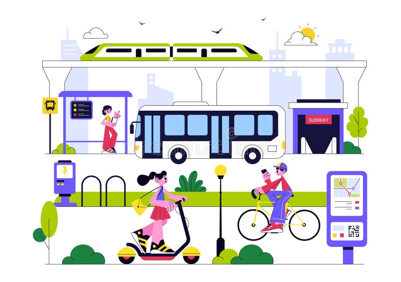 Public Transport System Stock Illustrations – 10,332 Public Transport System Stock Illustrations ...