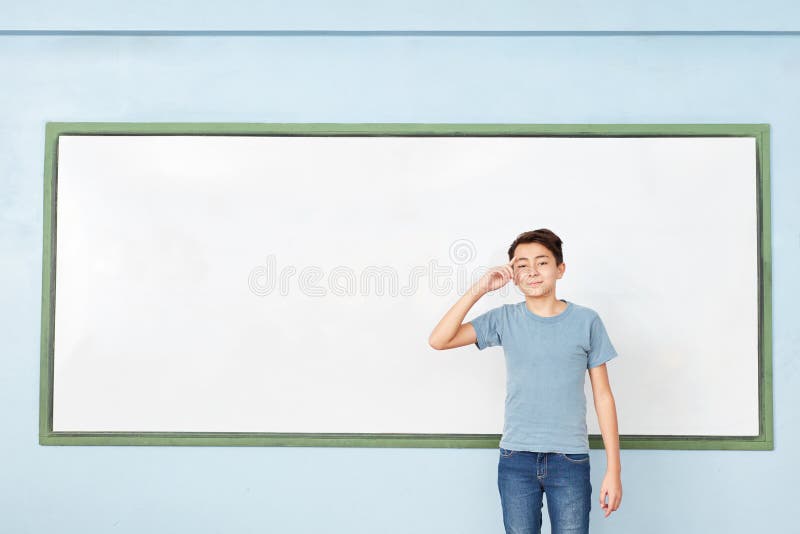 Smart student has an idea stock image. Image of intuition - 173707273