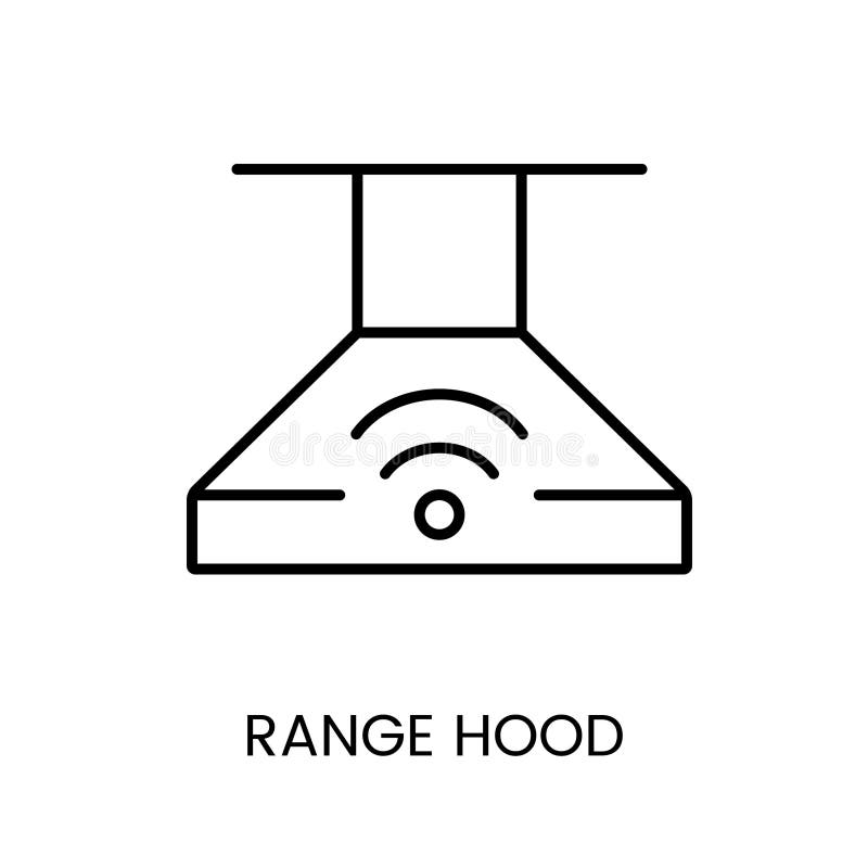 Smart Range Hood Line Icon Vector, with Editable Stroke, Perfect for ...