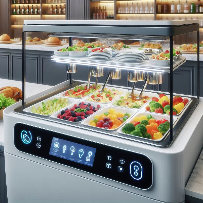 Smart Refrigerator Buffet a Smart Refrigerator System Dispenses Stock ...