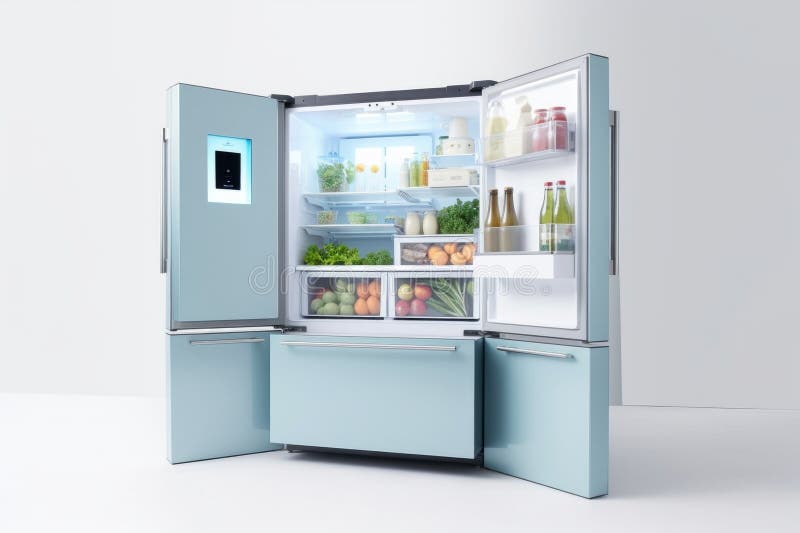 Smart Refrigerator, with Built-in Touch Screen and Sensors that Keep ...