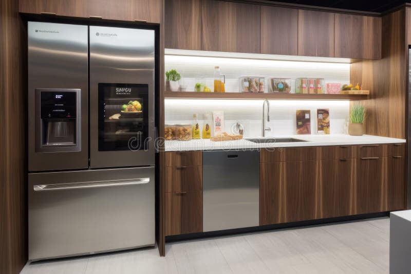 Smart Refrigerator, with Built-in Touch Screen and Sensors that Keep ...