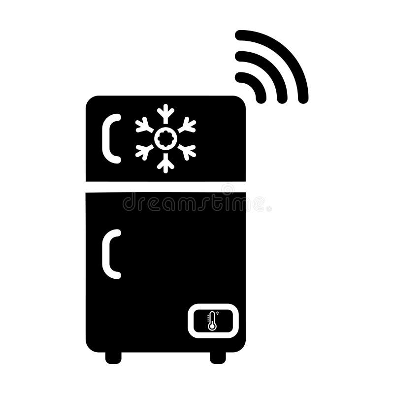 Smart Refrigerator Icon stock vector. Illustration of wifi - 265071503