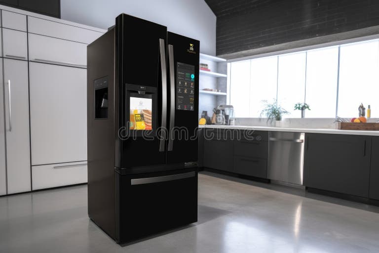 Smart Refrigerator with Integrated Touchscreen Display, and Built-in ...