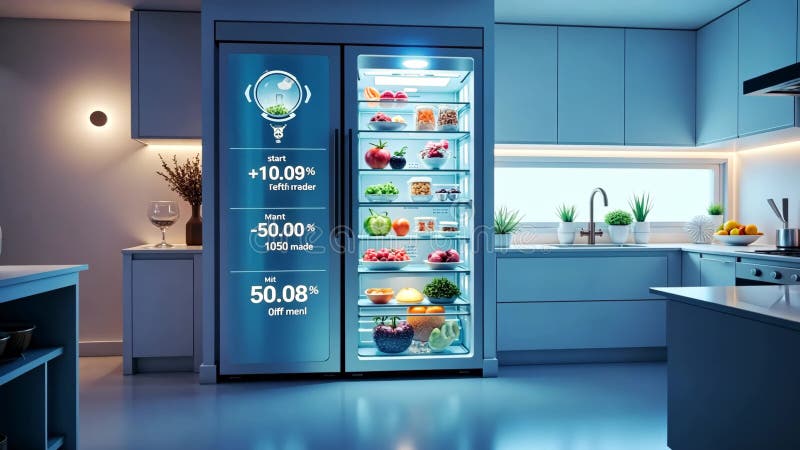 Smart Refrigerator in Modern Kitchen: a Glimpse into the Future of Home ...